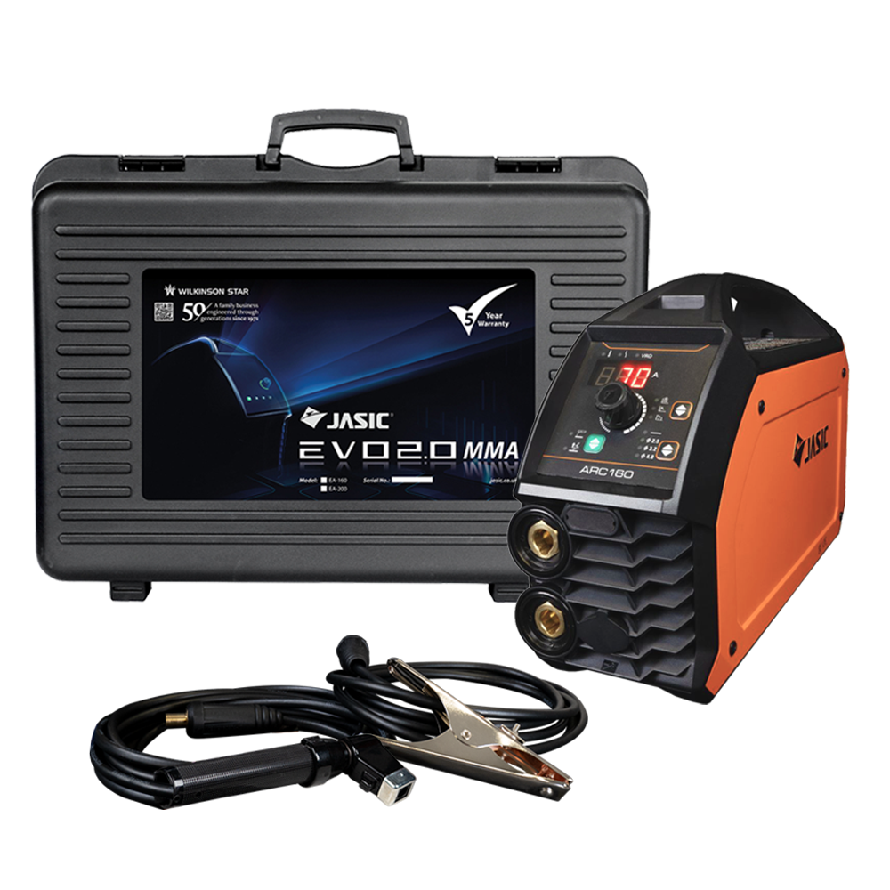 Jasic EVO Power Arc 180 c/w Case & Leads – Advanced Welding Supplies